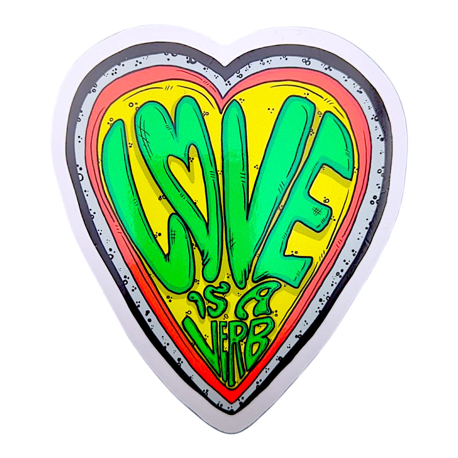 Vincent Gordon Love is a Verb Sticker – Decadent Art Gallery